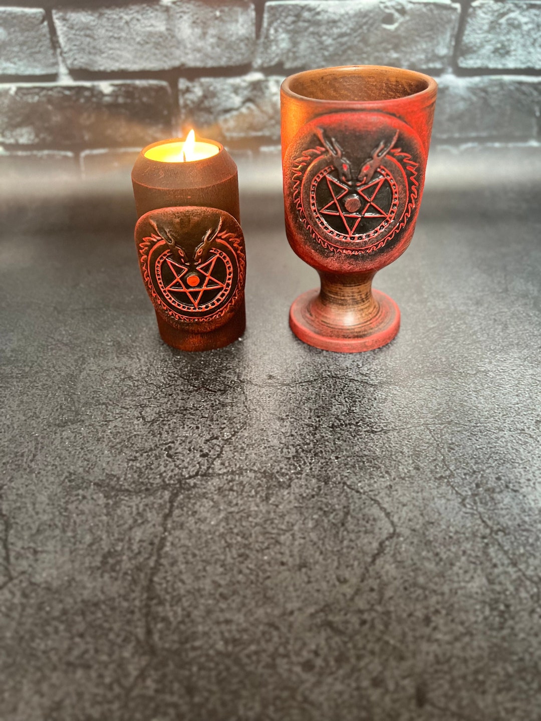 Chaos Magic SET Altar Anti Cosmic Satanism Pentagramm MLO Dragon ...