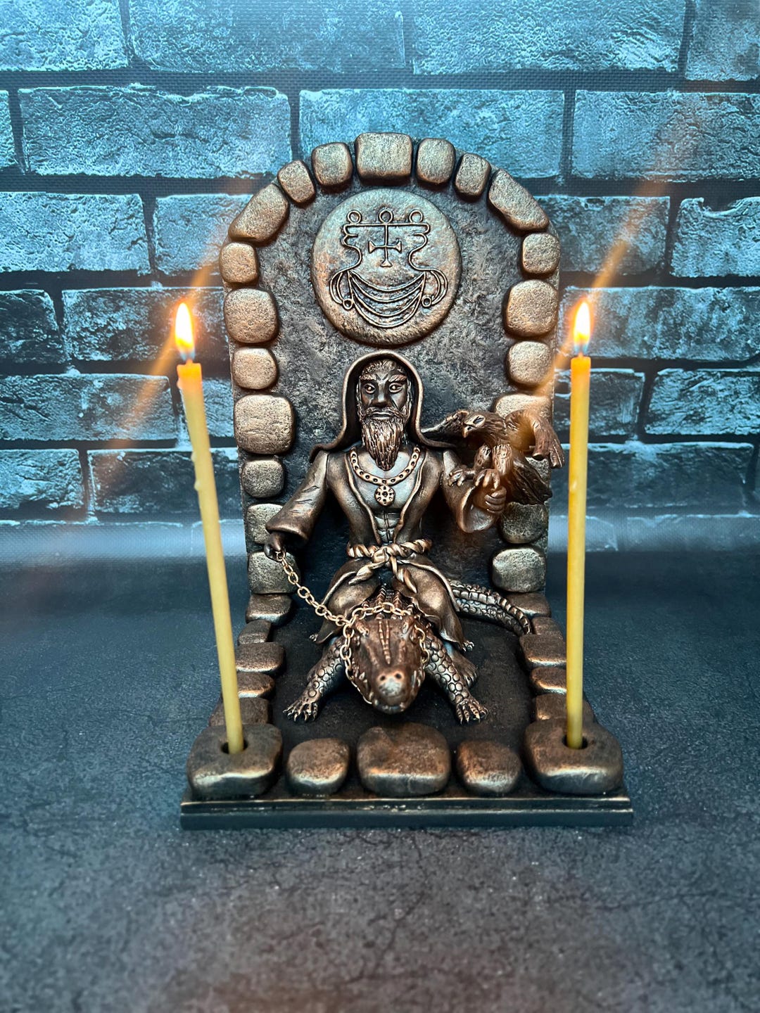 Agares Goetia Demon Altar Statue Agares Figures Solomon Magic Occult ...