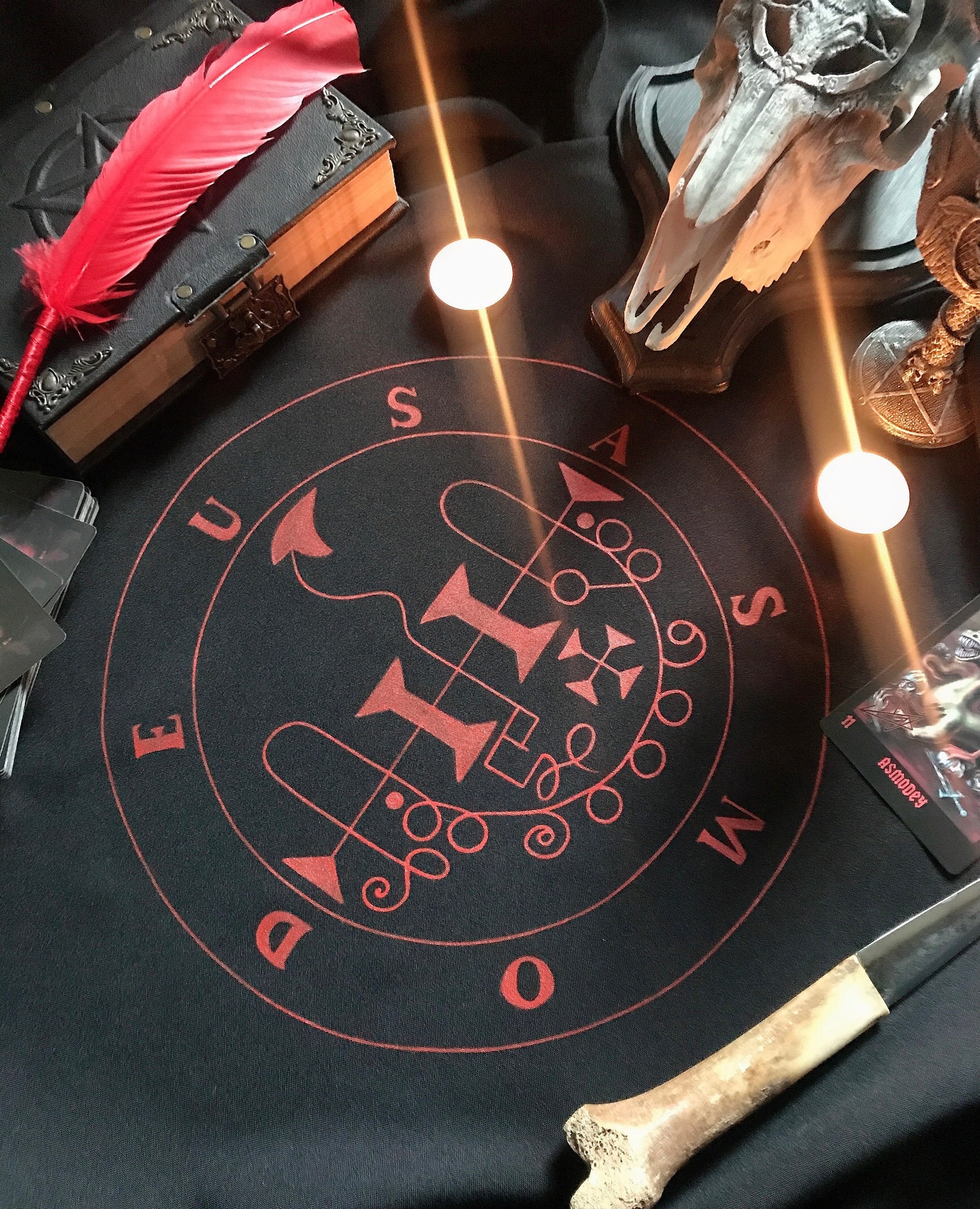 Asmodeus Tablecloth Goetia Demon Sigil Witch Altar Witchcraft - Etsy
