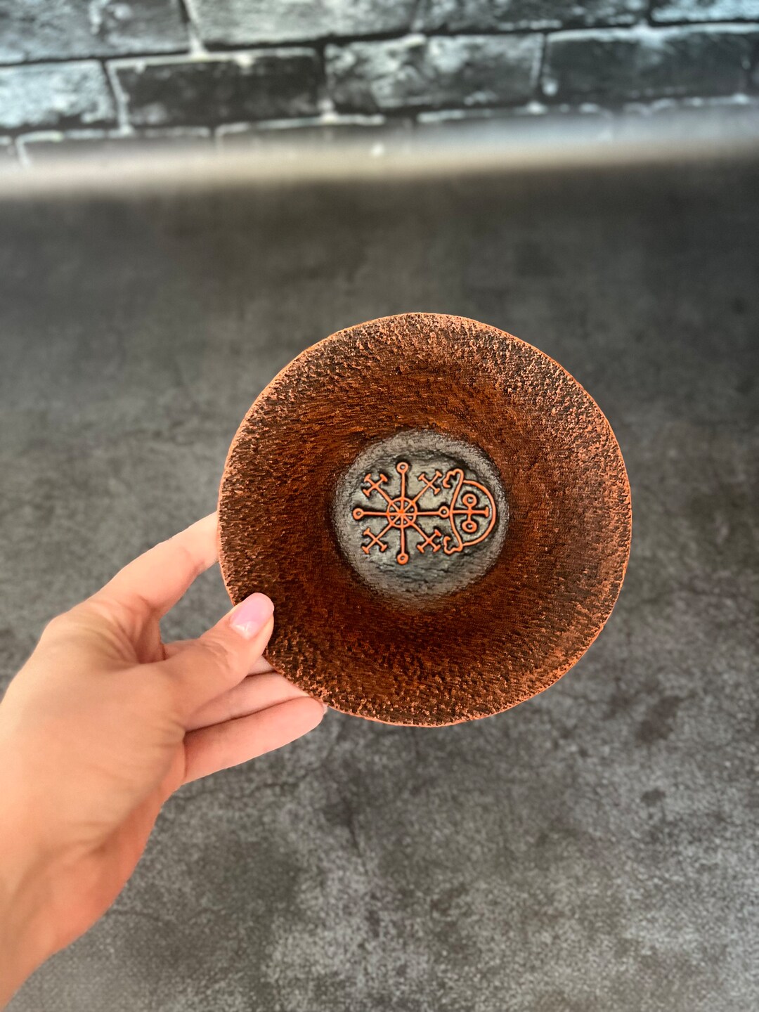 Valac Sigil Goetia Offering Bowl Ritual Altar Plate Solomon Demonology ...