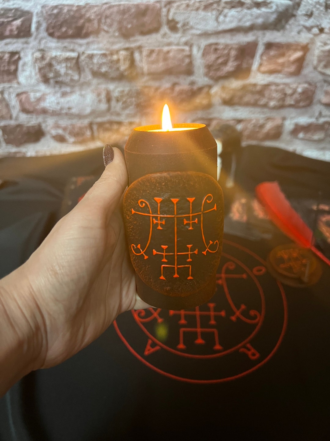 Foras Candlestick Goetia Demon Sigil Candle Holder Altar Witchcraft ...