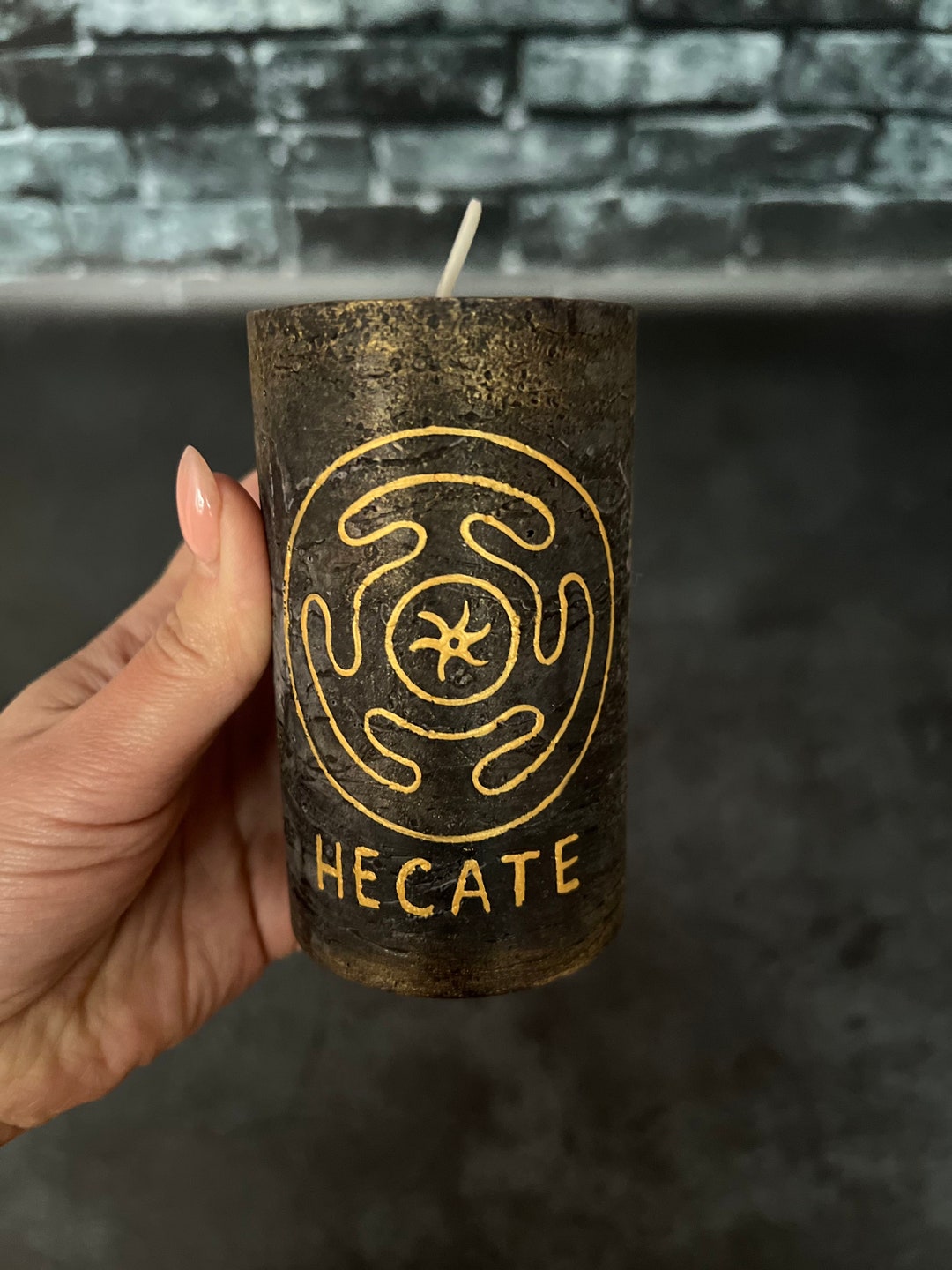 Hecate Candle Symbol Three Faced Goddess Altar Witchcraft - Etsy
