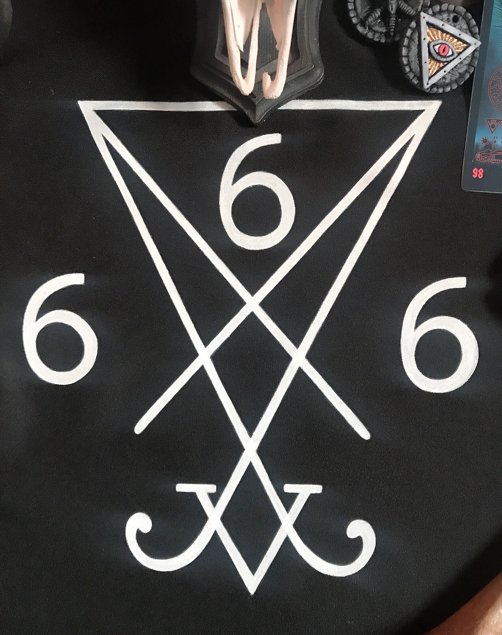 Lucifer Sigil Tablecloth Witch Altar Cloth Demon Sigil | Etsy