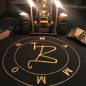 Mammon Altar Cloth Money Demon Ritual Tablecloth Altar Witchcraft ...