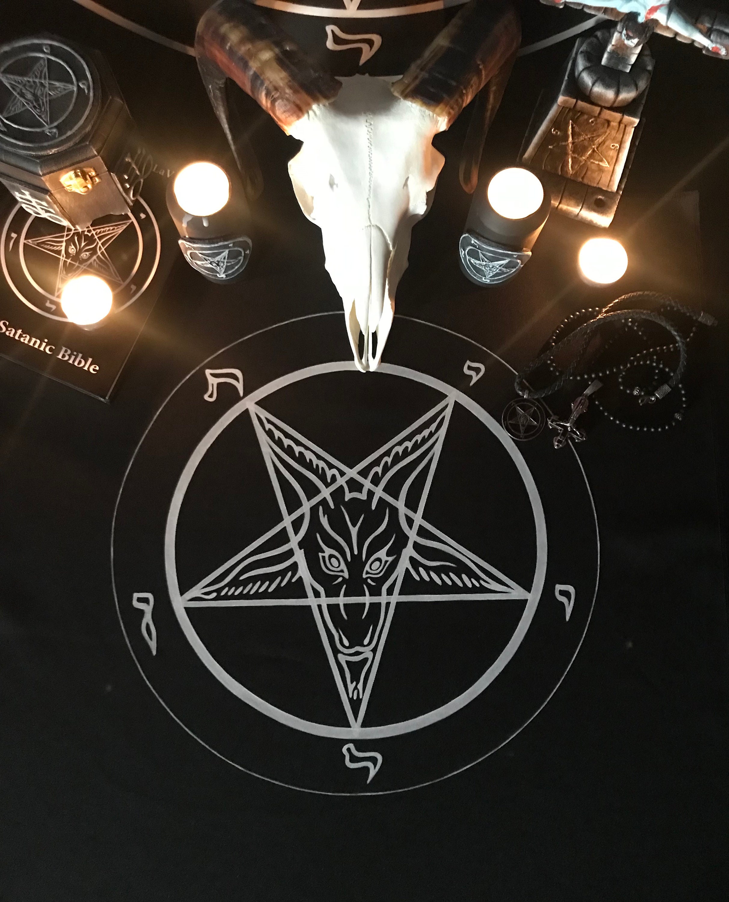 Baphomet Tablecloth Anton Lavey Sigil Altar Attributes Satan - Etsy UK