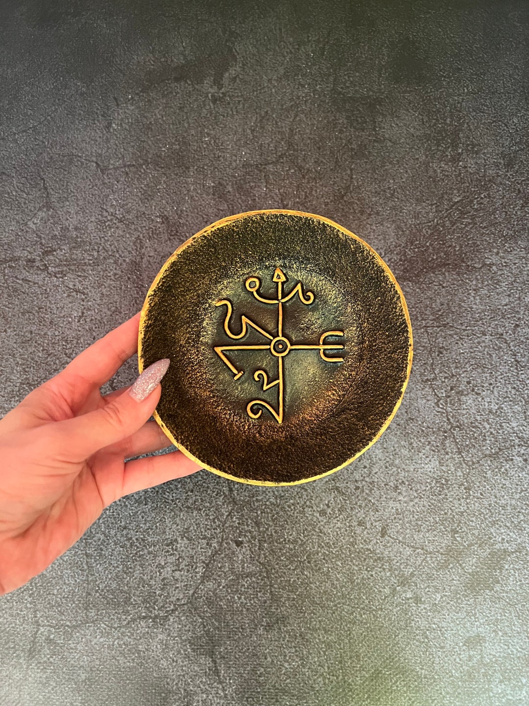 Thagirion Altar Plate | Qlippoth Kabbalah Offering Bowl | Occult Ritual Tool | Witchcraft ...