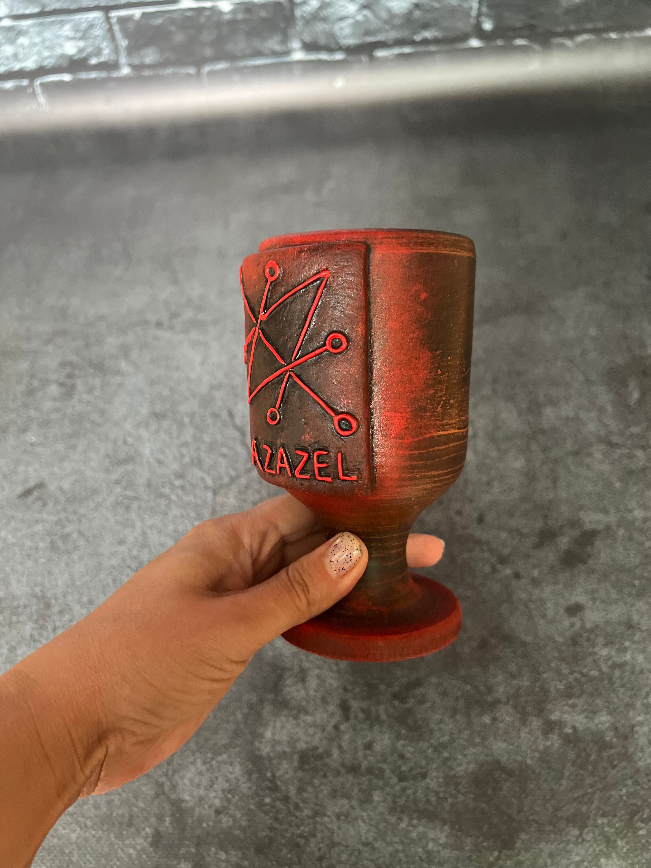 Azazel Sigil Altar Occult Cup - Etsy