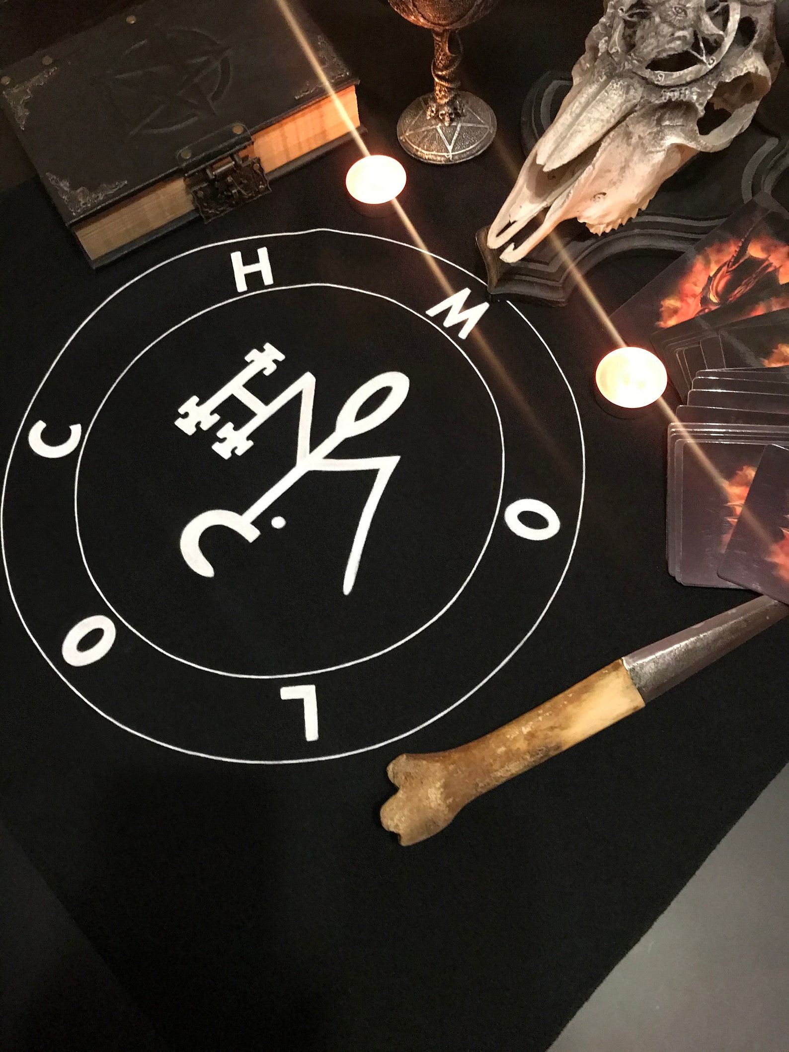 Moloch Tablecloth Demonology Altar Dark Witch Decor Occult - Etsy