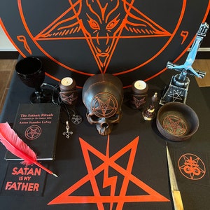 Wall Plaque Baphomet Satan Pentacle Leviathan Anton Lavey Sigil Satan ...