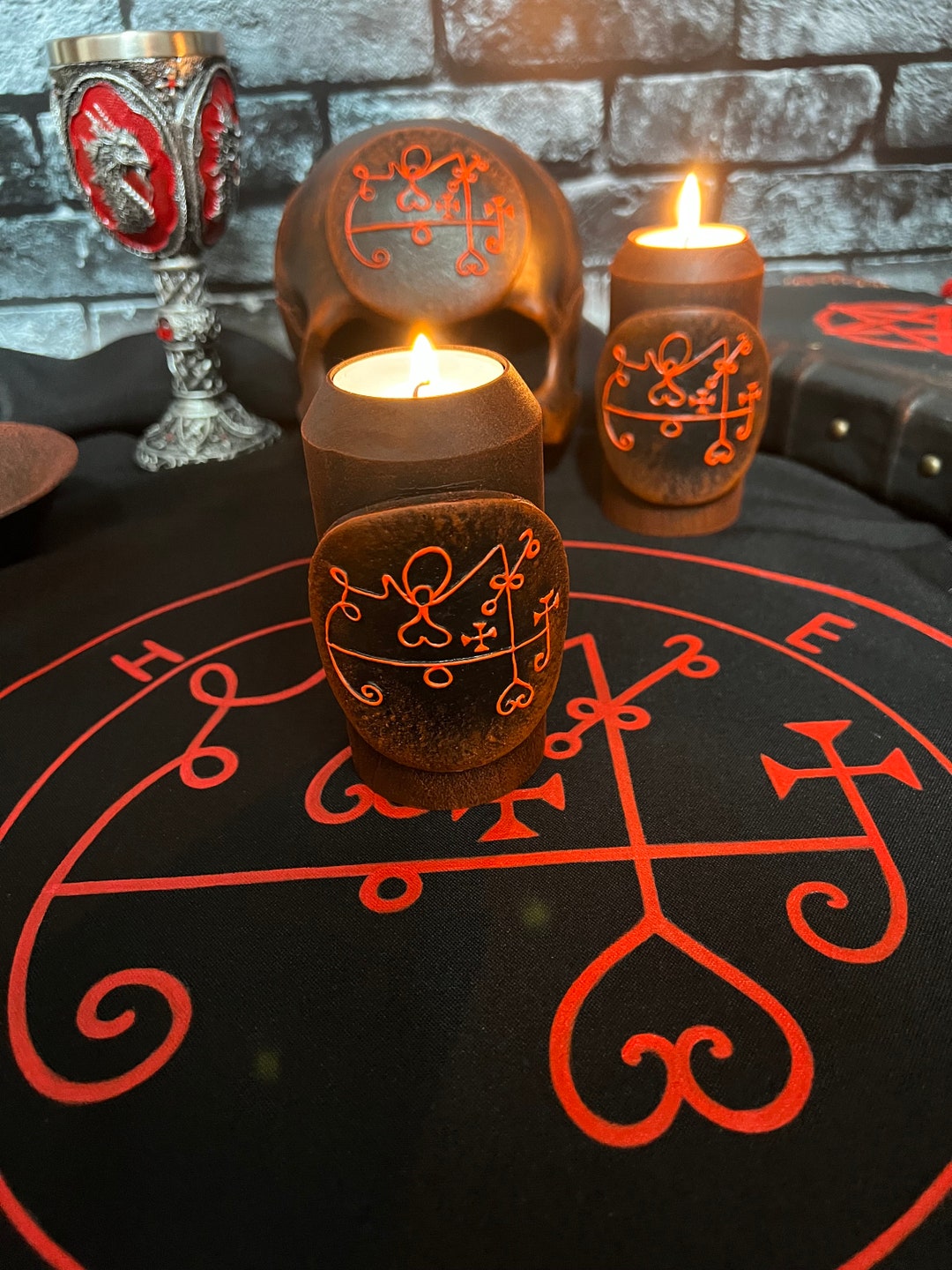 Beleth Candlestick Goetia Demon Candle Holder Ritual Altar Solomon ...