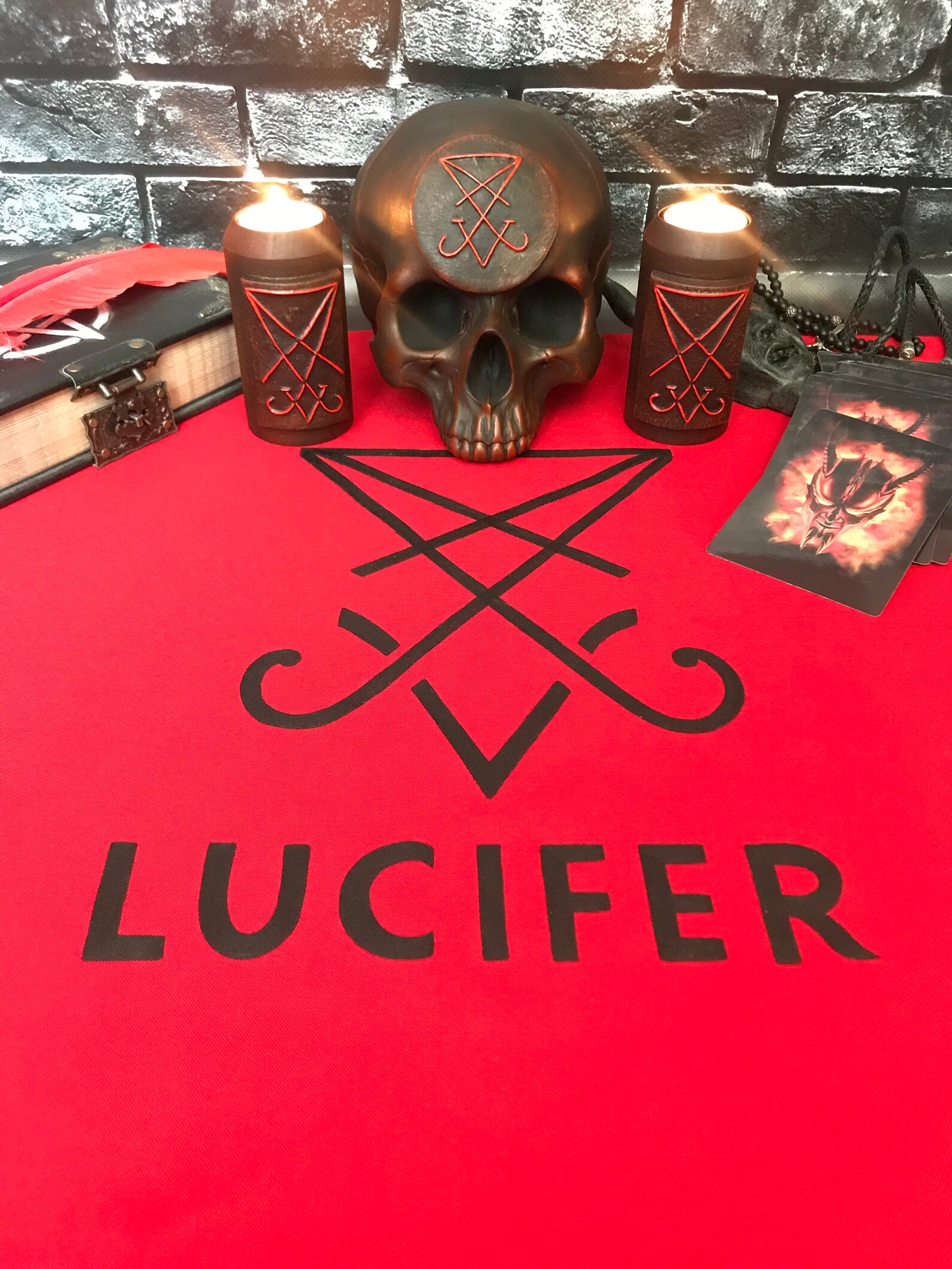 Lucifer Offering Bowl Witch Home Decor Occult Altar Altar - Etsy