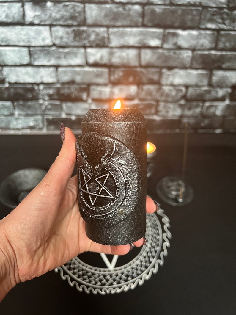 MLO Candlestick Azerate Chaos Magic Anti Cosmic Pentagramm MLO - Etsy