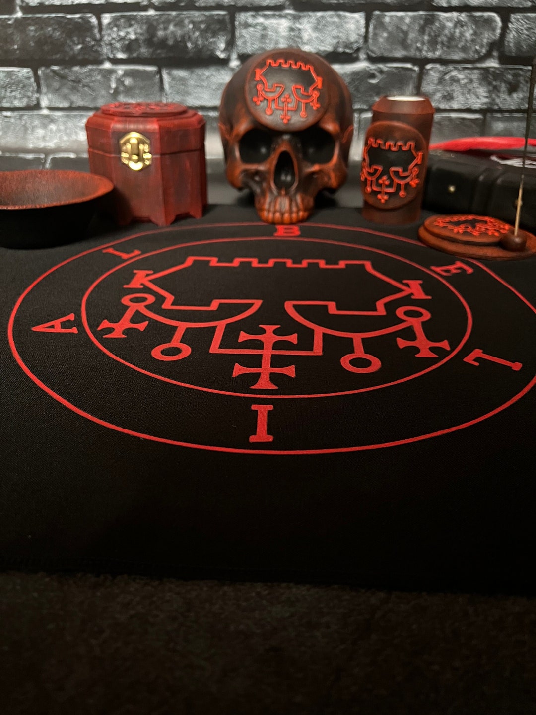 Belial Sigil Tablecloth Goetia Cloth Altar Lesser Key Solomon ...