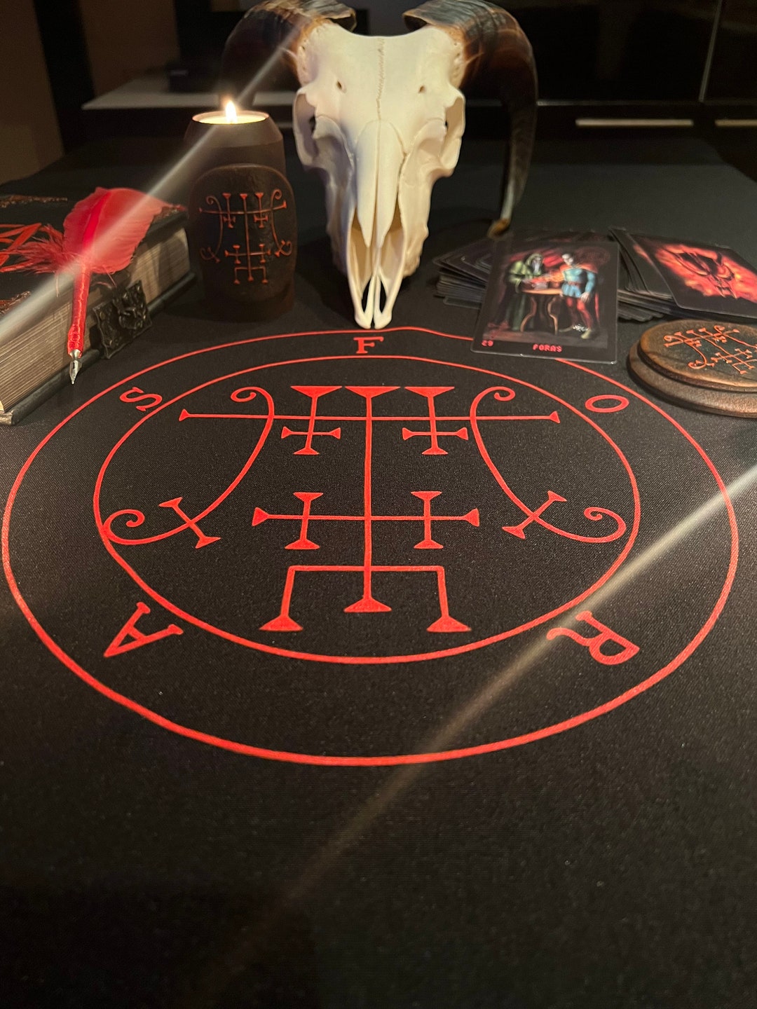 Foras Tablecloth Goetia 72demon Sigil Solomon Demonology Occult Altar ...