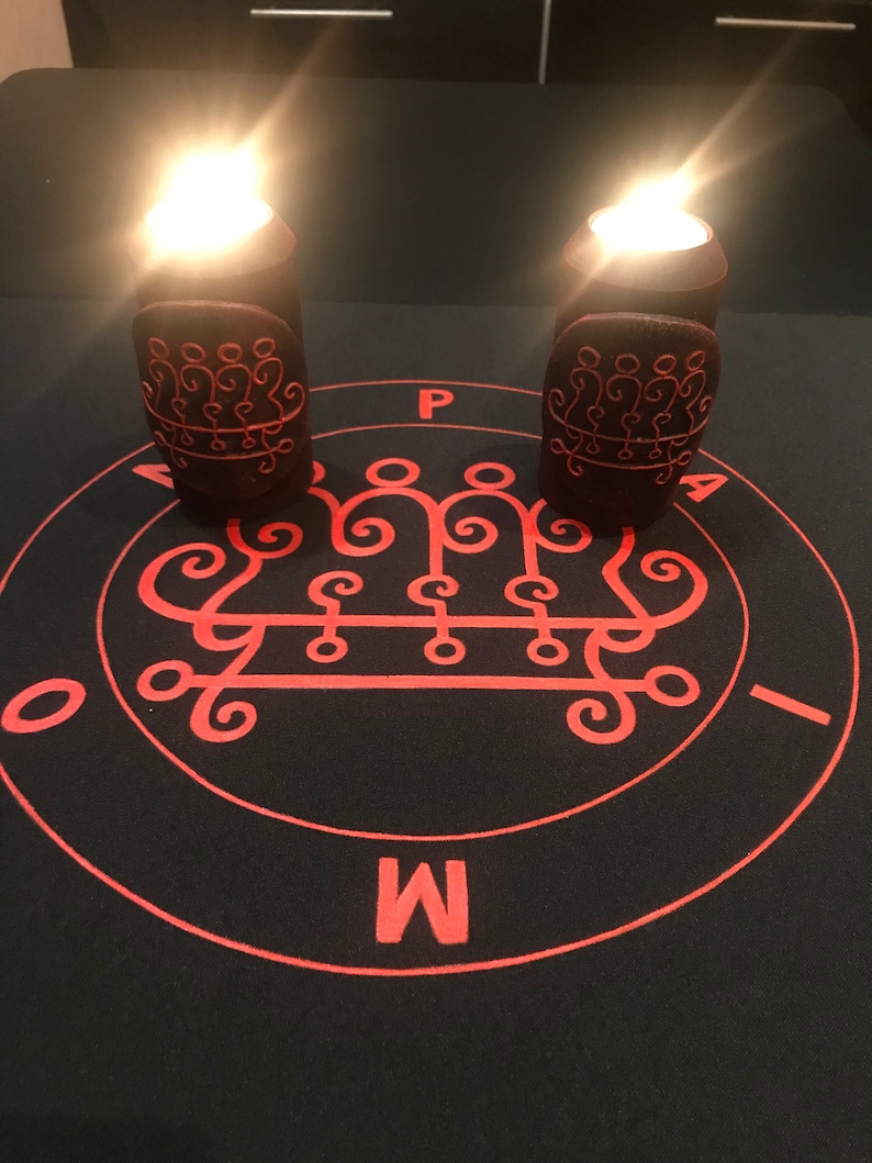 Paimon Tablecloth Goetia Demon Sigil Hand-painted Occult Altar - Etsy