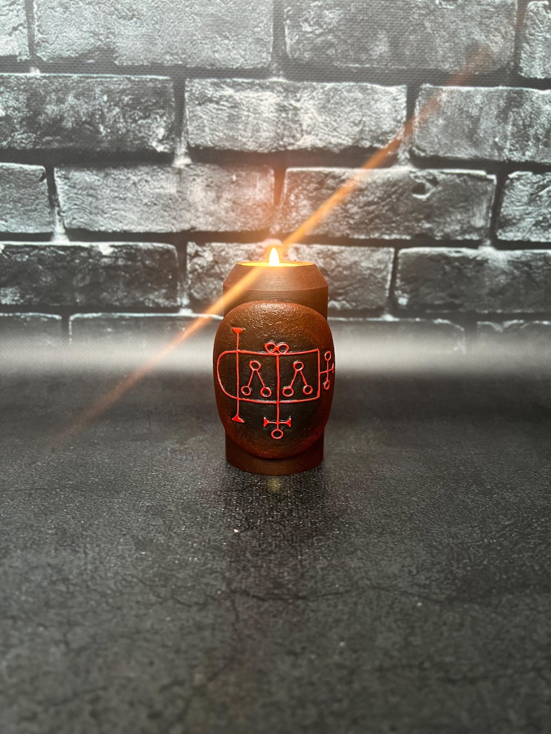 Malphas Demon Sigil Goetia Alrar Candle Holder Solomon Magic Ritual ...
