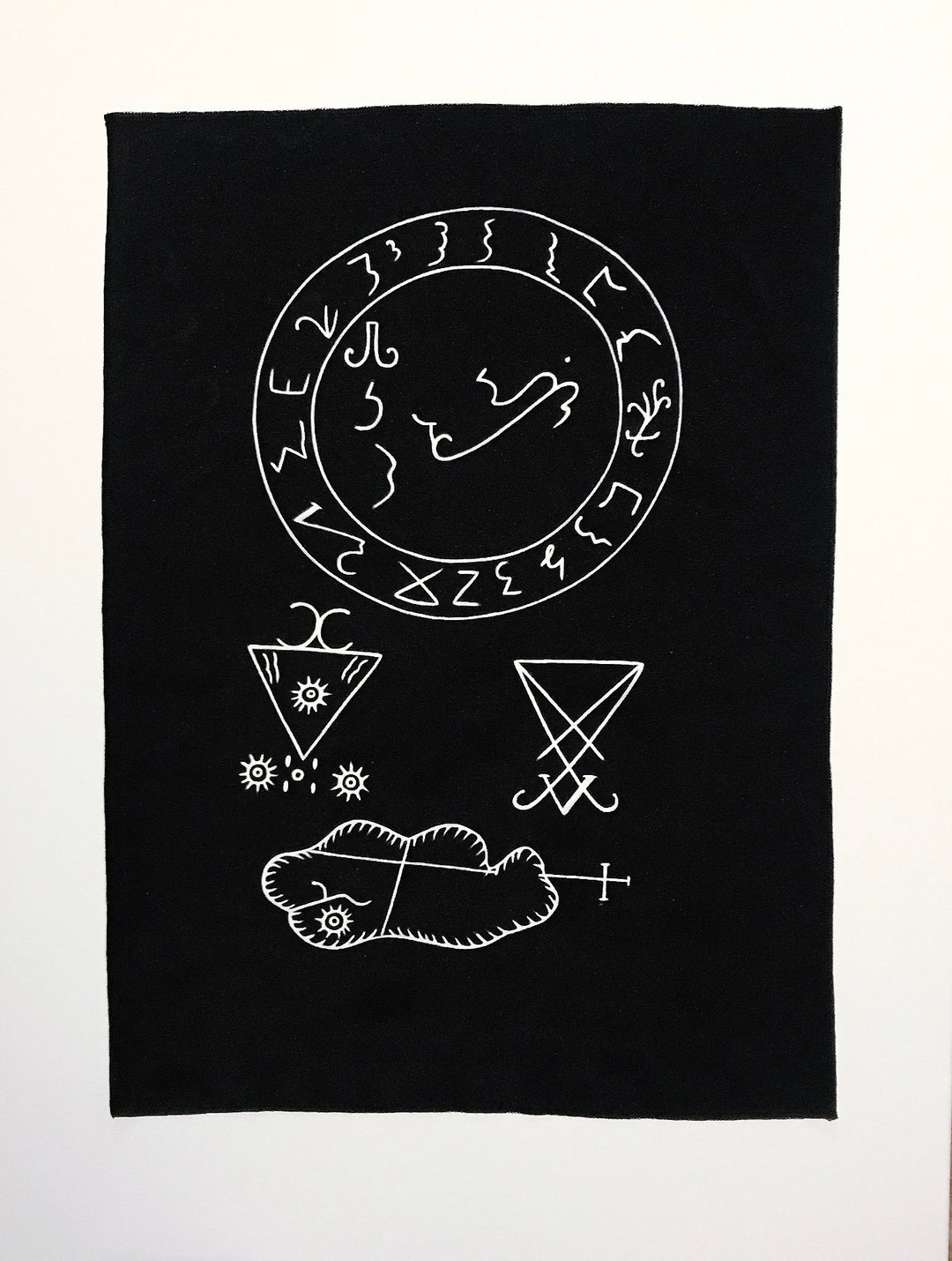 Lucifer Tablecloth Demon Ritual Altar Cloth Altar Witchcraft Supplies ...