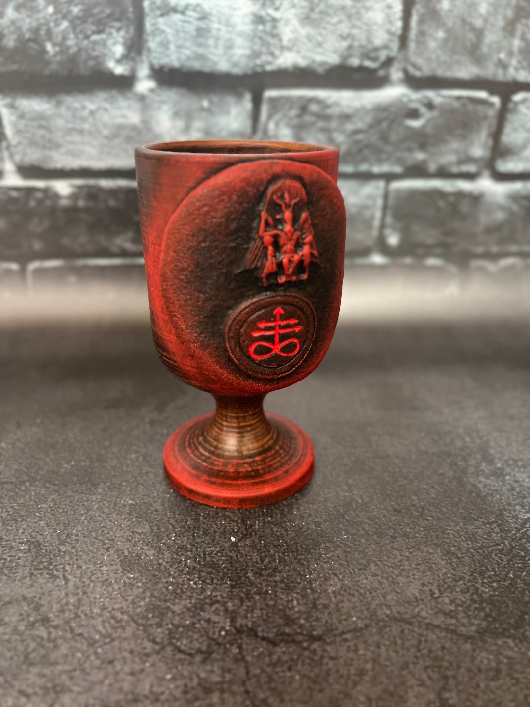Baphomet Altar Cup Sulfur Sigil Goblet Satan Ritual Witchcraft Supplies ...
