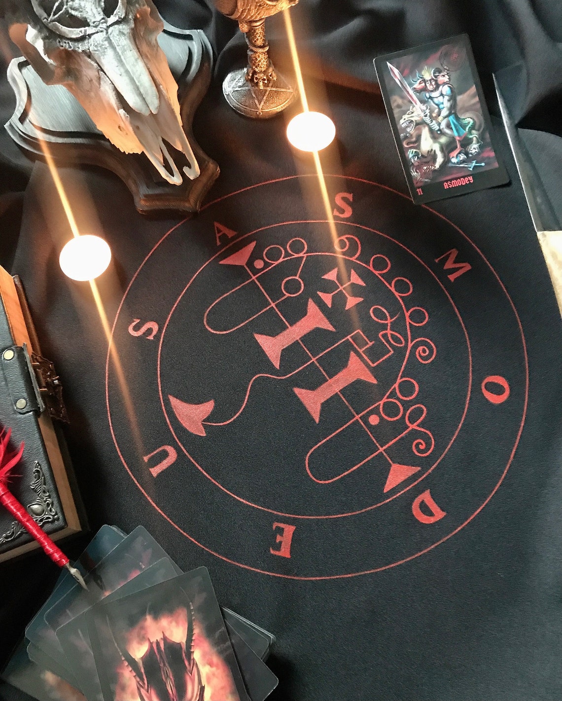 Asmodeus Tablecloth Goetia Demon Sigil Witch Altar Witchcraft - Etsy