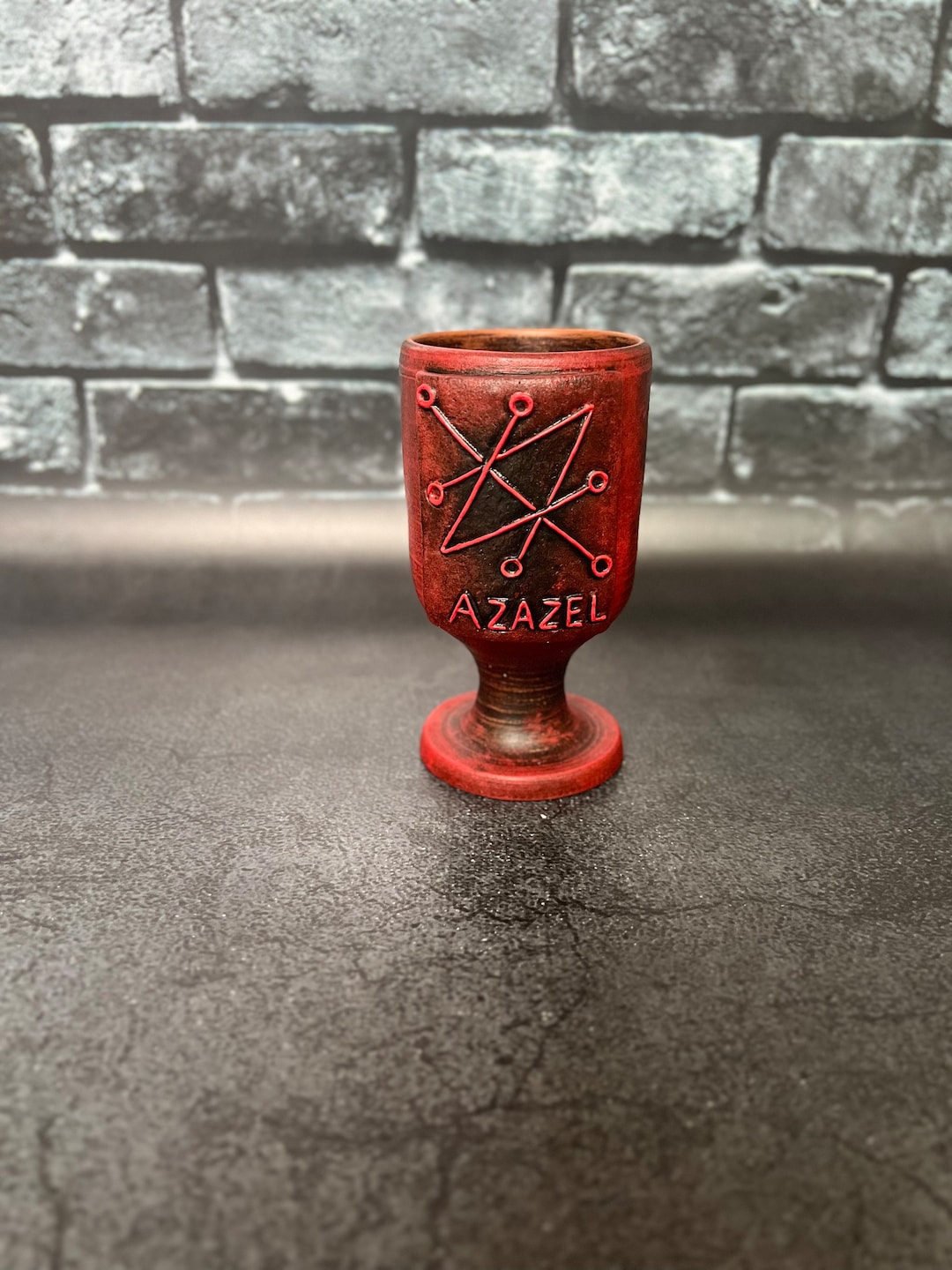 Azazel Sigil Altar Cup Demon Chalice Fallen Angel Luciferian Path Demonology Left Hand ...