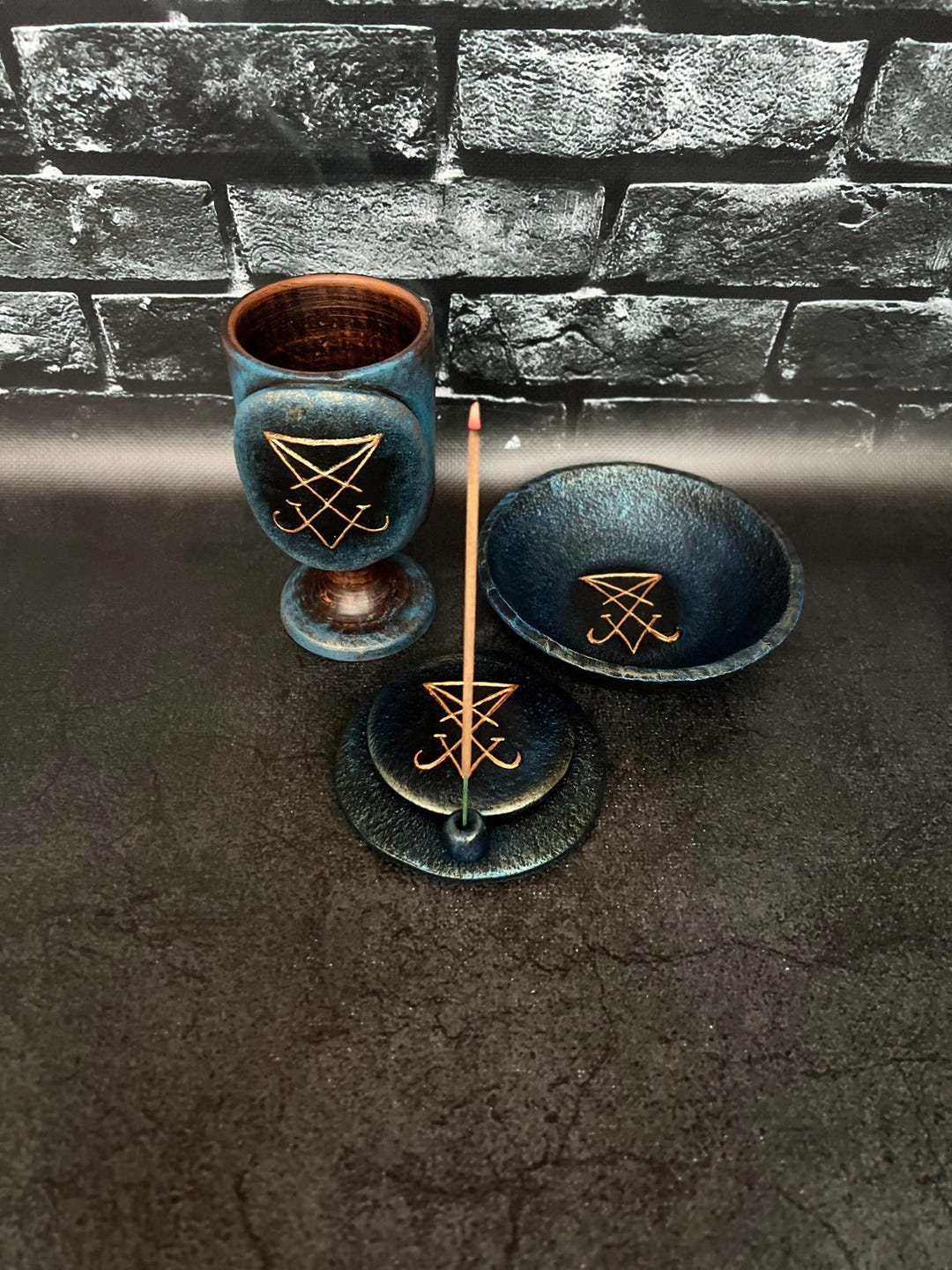 Lucifer Demon Sigil Altar SET Luciferian Witchcraft Demonology Tools ...