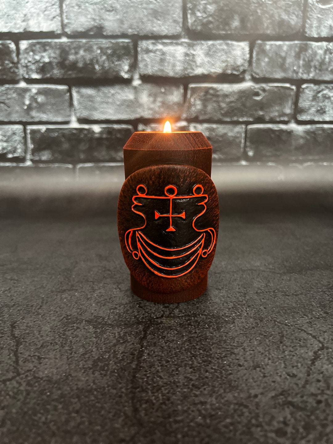 Agares Sigil Candlestick Ars Goetia Ritual Altar Candle Holder Lesser ...