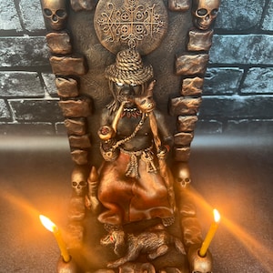 Papa Legba Voodoo Altar Statue | Haitian Vodou Spirit Figurine ...