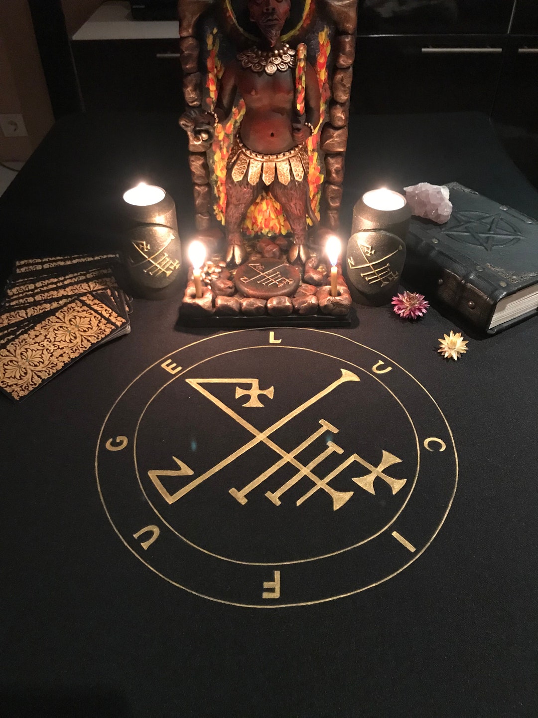 Lucifuge Rofocale Demon Ritual Altar Tablecloth Demonic Gate Keepers ...