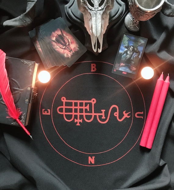 Bune Ritual Cloth Goetia Demon Sigil Hand-painted Occult Altar | Etsy