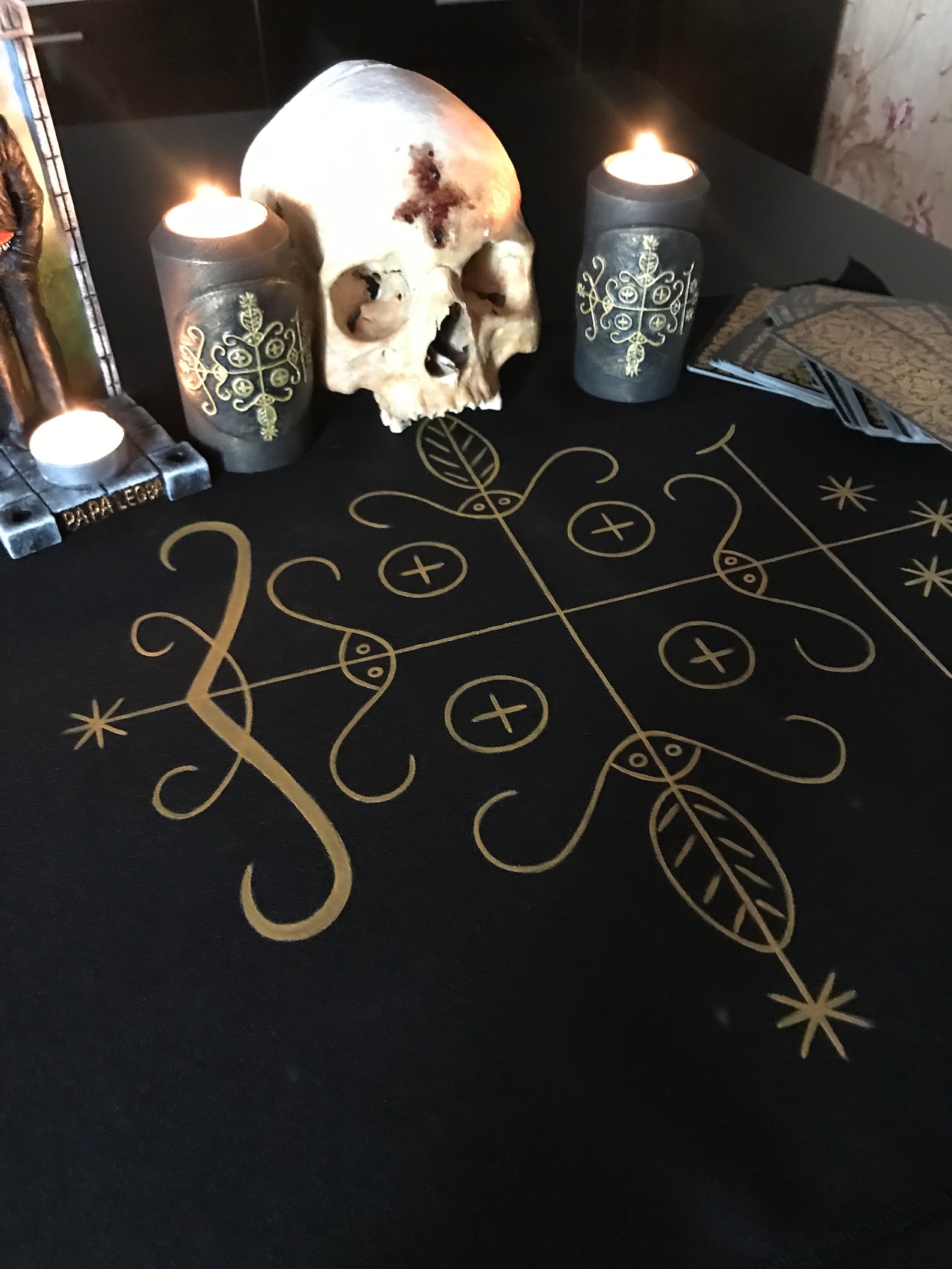 Papa Legba Cloth Voodoo Symbol Ritual Cloth Occult Altar Altar - Etsy