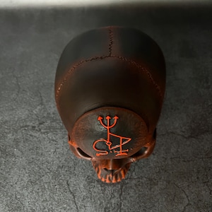 Samael Sigil Altar Skull, Qliphoth Ritual Tool, Occult Demonology Decor ...