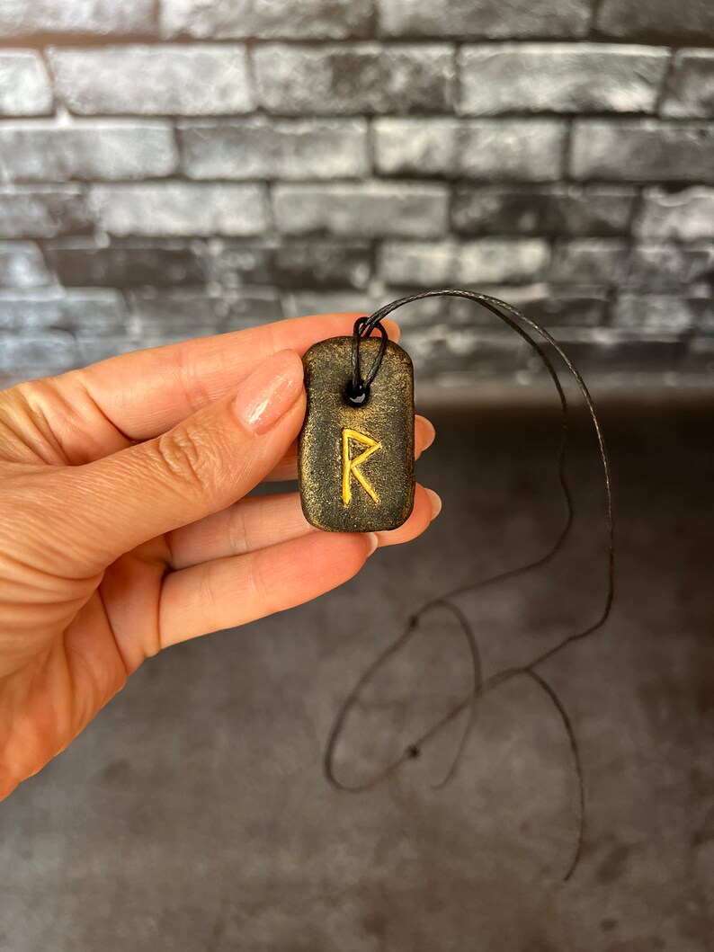 Raidho Pendant Runes Amulet Esoteric Handmade Tool - Etsy