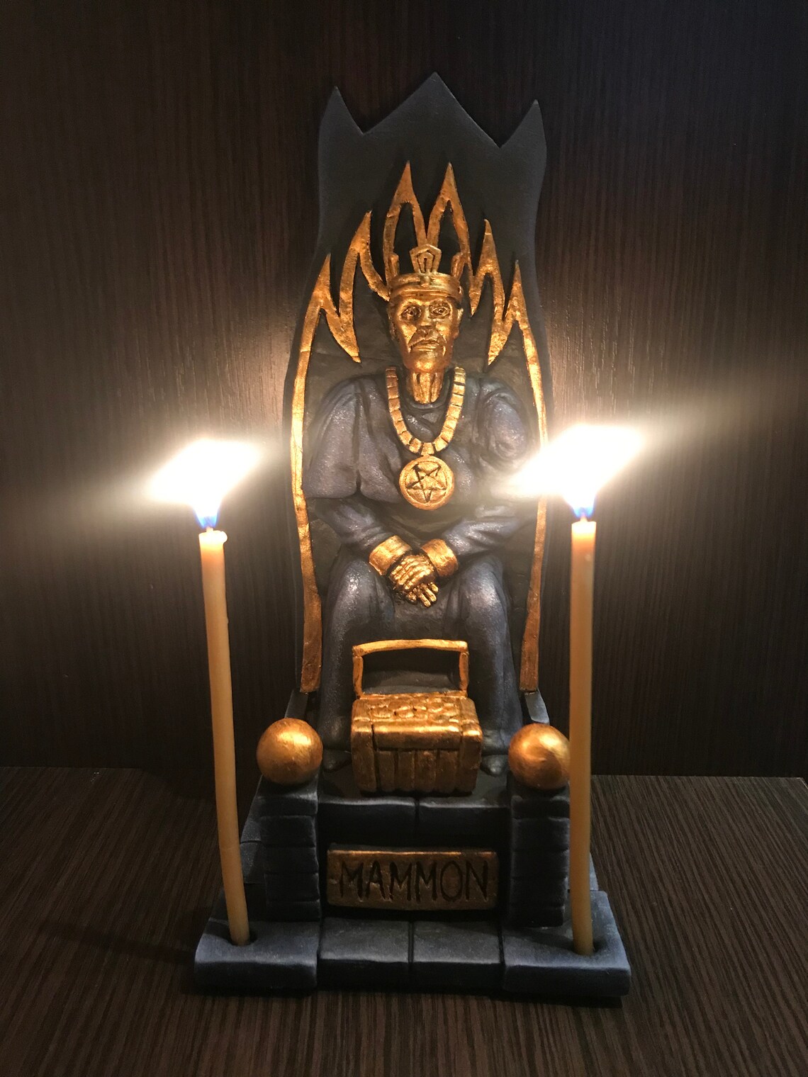 Estatua de mamón Demonio dinero bruja altar Altar oculto Altar - Etsy ...