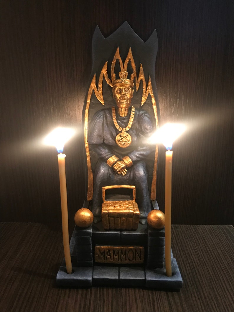 Mammon Statue Demon Money Witch Altar Occult Altar Altar - Etsy Singapore