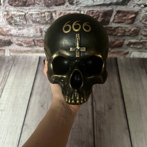 Satan Skull Altar 666 Inverted Cross Occultism Witch Decor Altar ...