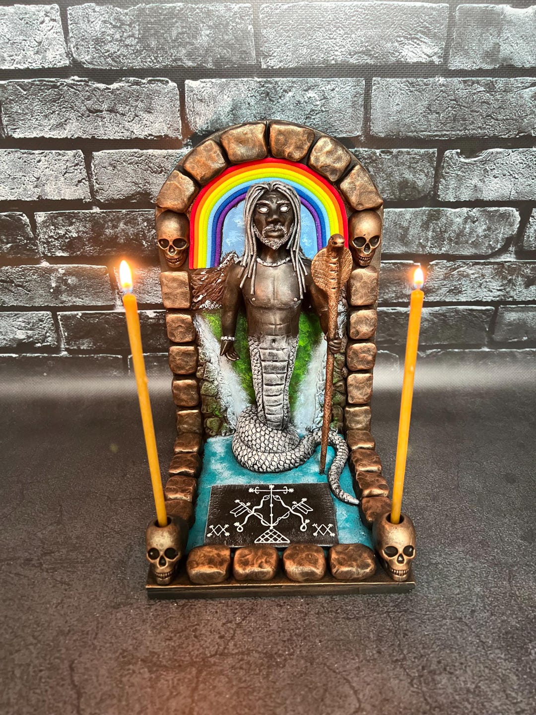 Damballah Wedo Altar Statue Haitian Voodoo Handcrafted Occult Ritual ...