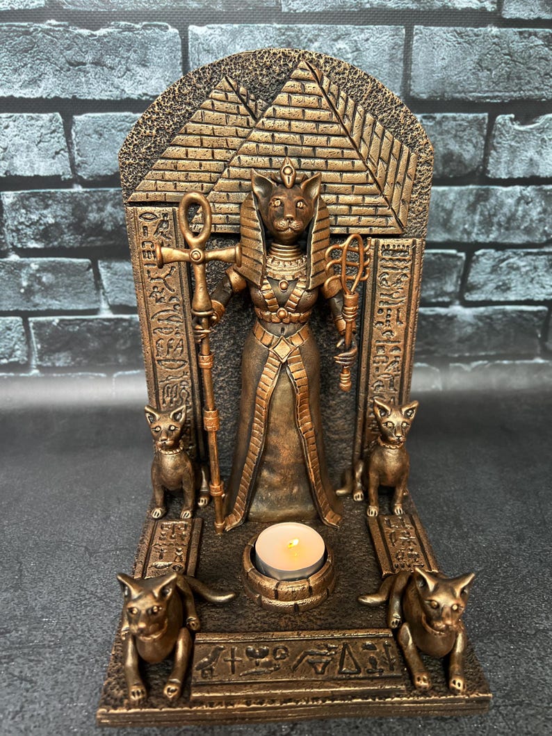 Bastet Cat Goddess Egyptian Altar Ritual Statue - Etsy