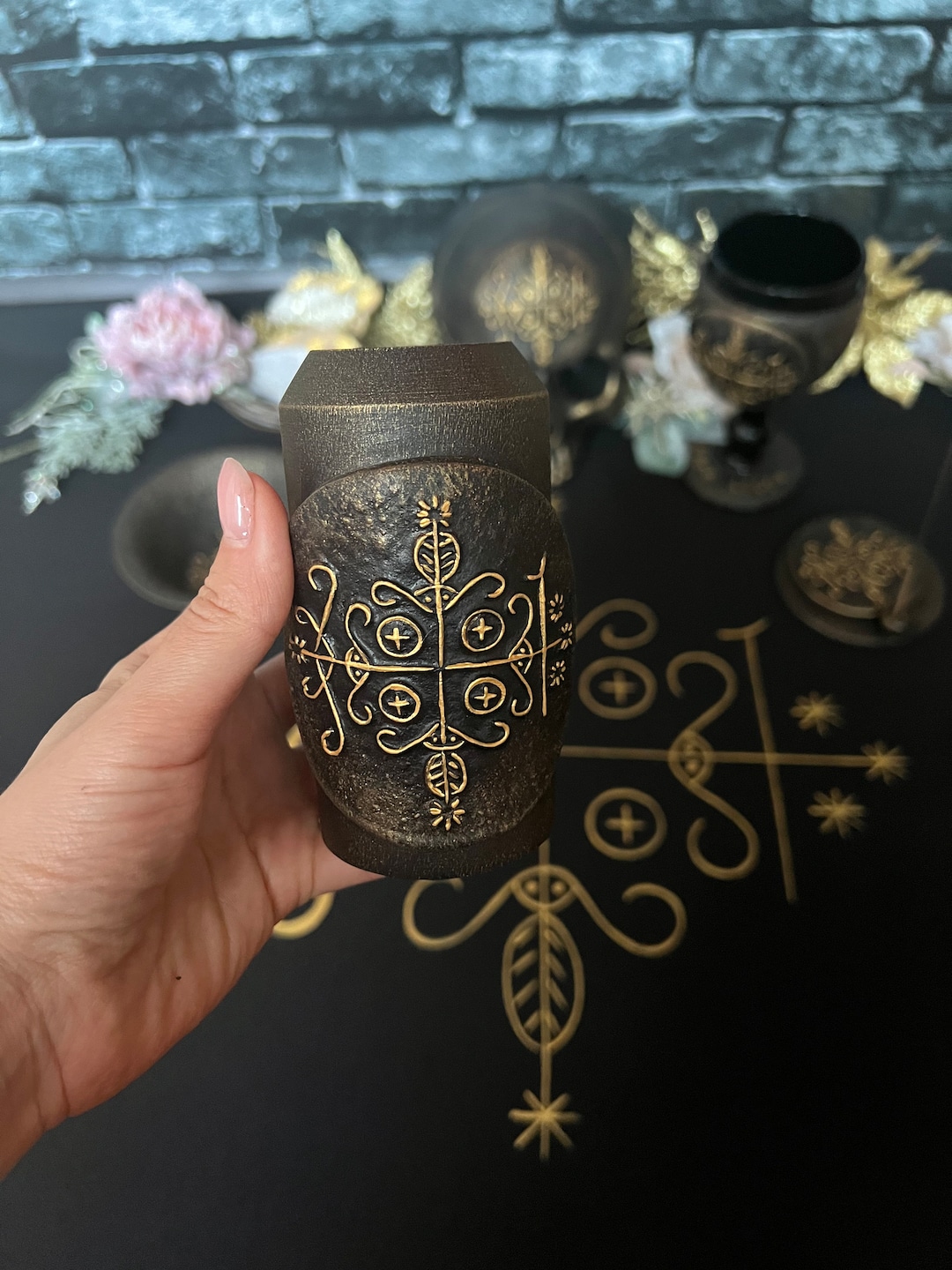 Papa Legba Candlestick Voodoo Symbol Ritual Altar Tool Occult - Etsy