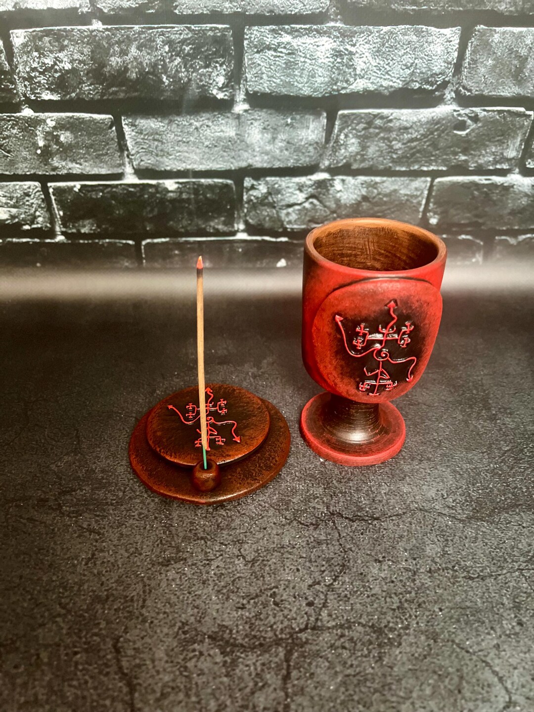 Pazuzu Sigil Demonic Altar SET Ritual Tool Handcrafted Occult Art ...