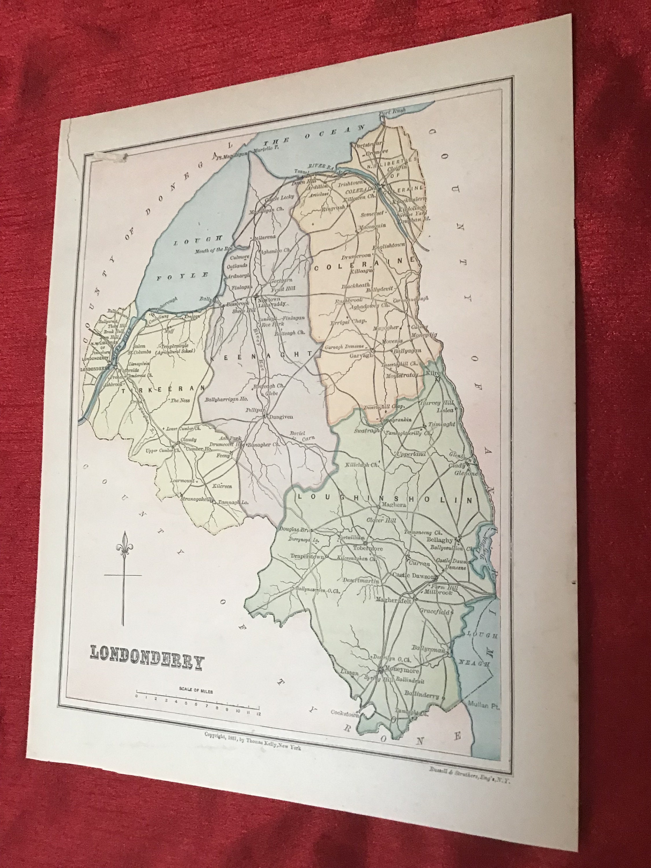 Antique Map County Clare Antique Map Londonderry Old Irish Maps Thomas ...