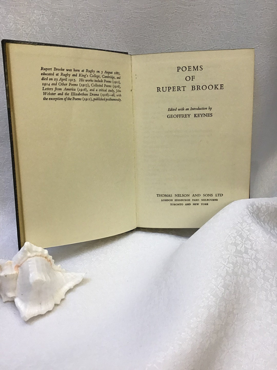 Poems of Rupert Brooke English Poet War Poet World War One the Soldier ...