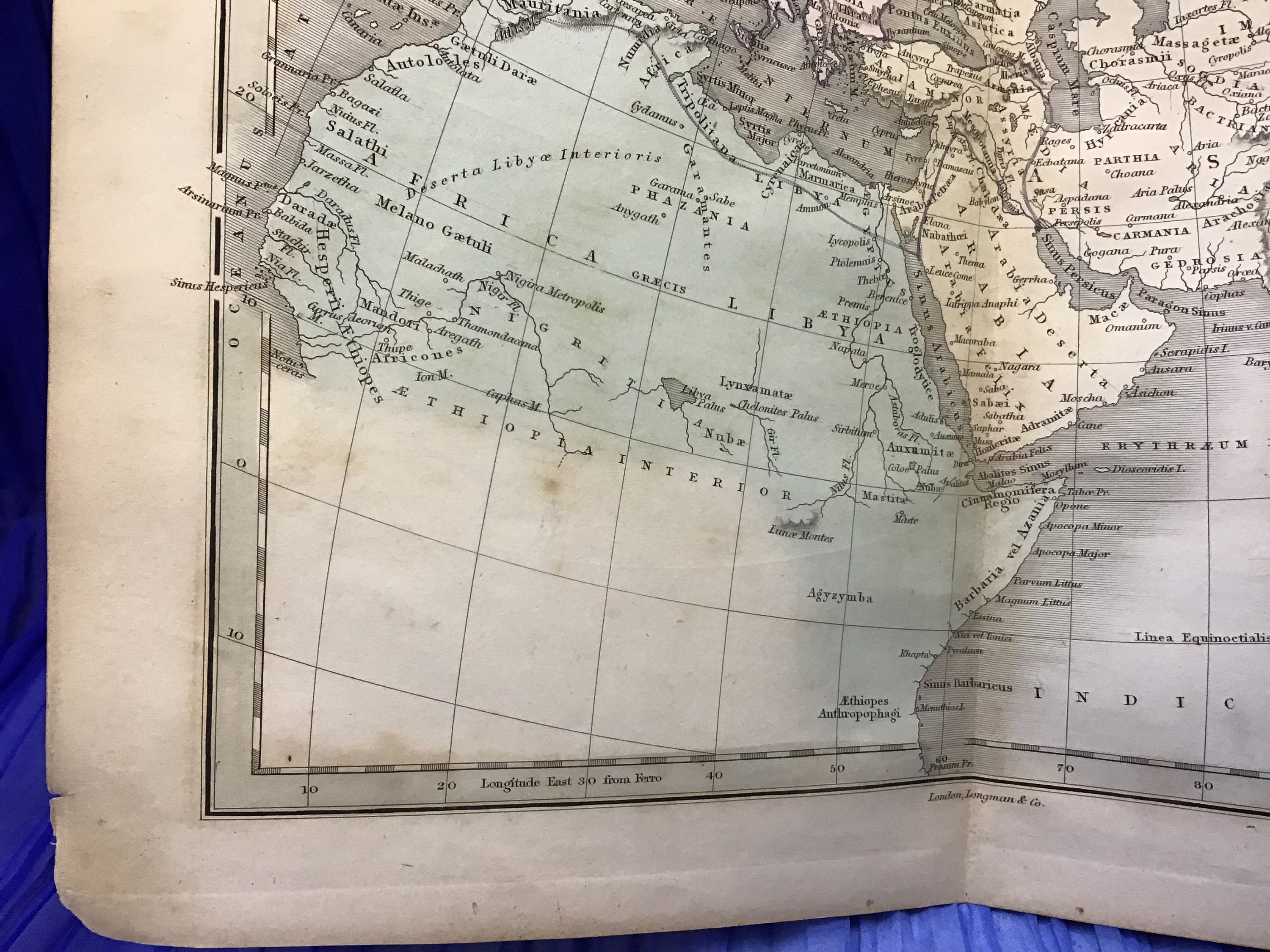 Rare Antique Prints Cartography Map the Known World 1851 - Etsy