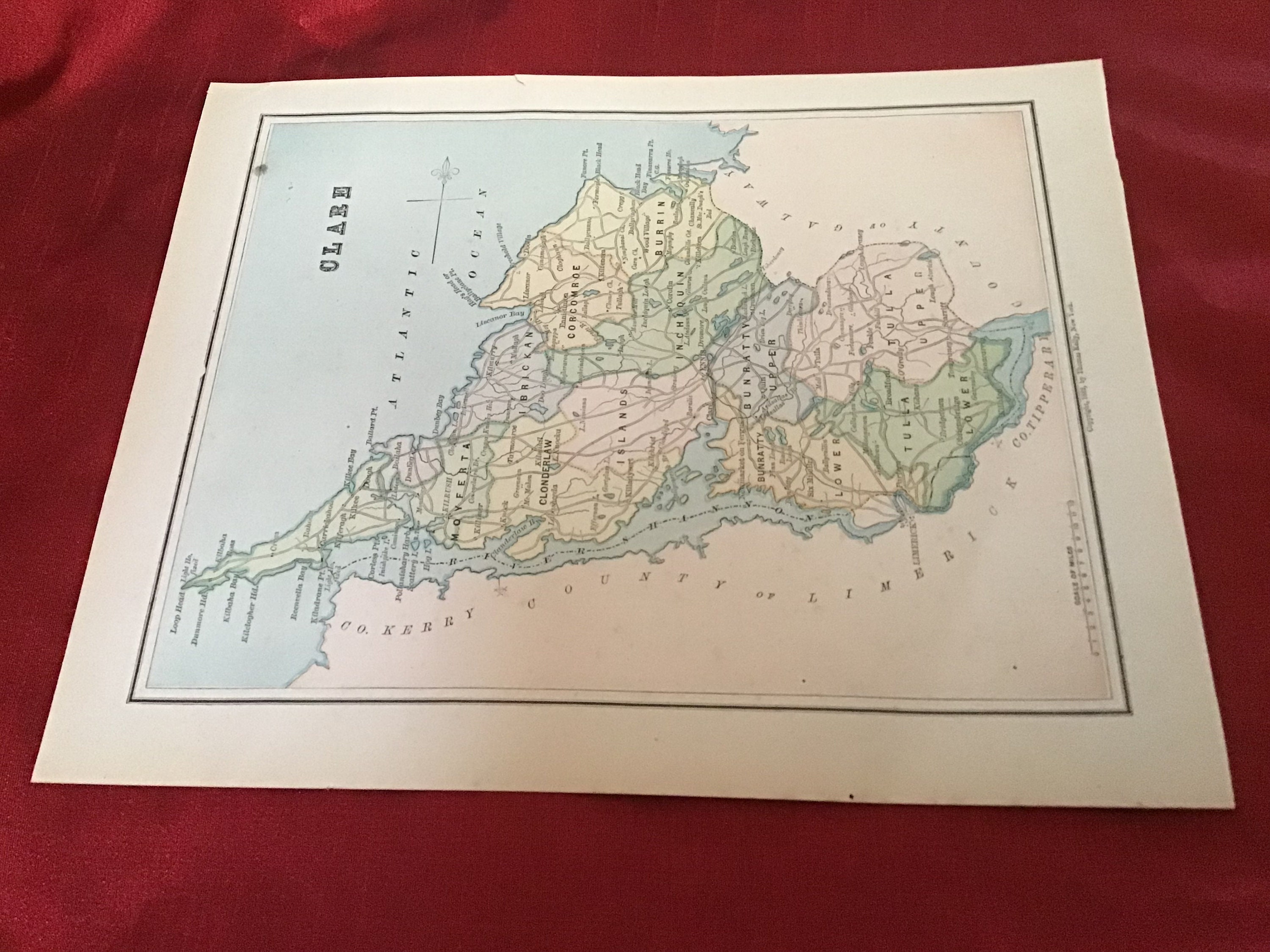 Antique Map County Clare Antique Map Londonderry Old Irish Maps Thomas ...