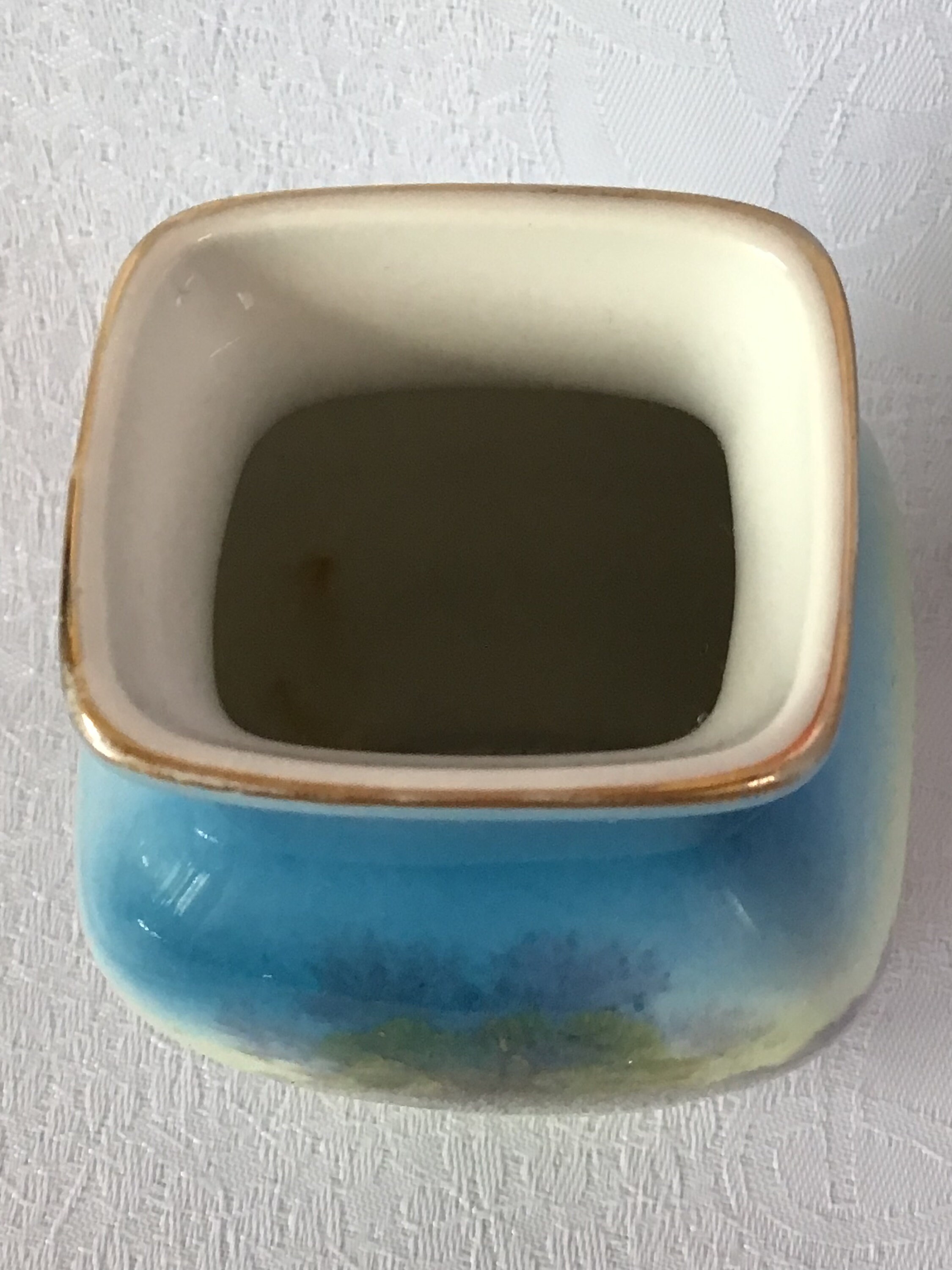 Noritake Vase Sheep Scene Blue Green 1920s 1930s Vintage Japanese ...