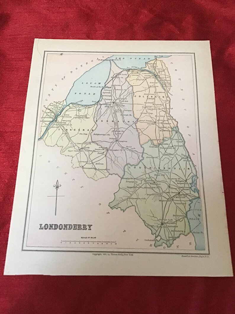 Antique Map County Clare Antique Map Londonderry Old Irish Maps Thomas ...