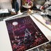 Wolf Moon PRINT, Wolf and Full Moon, Howling, Celestial, Crimson Skies ...