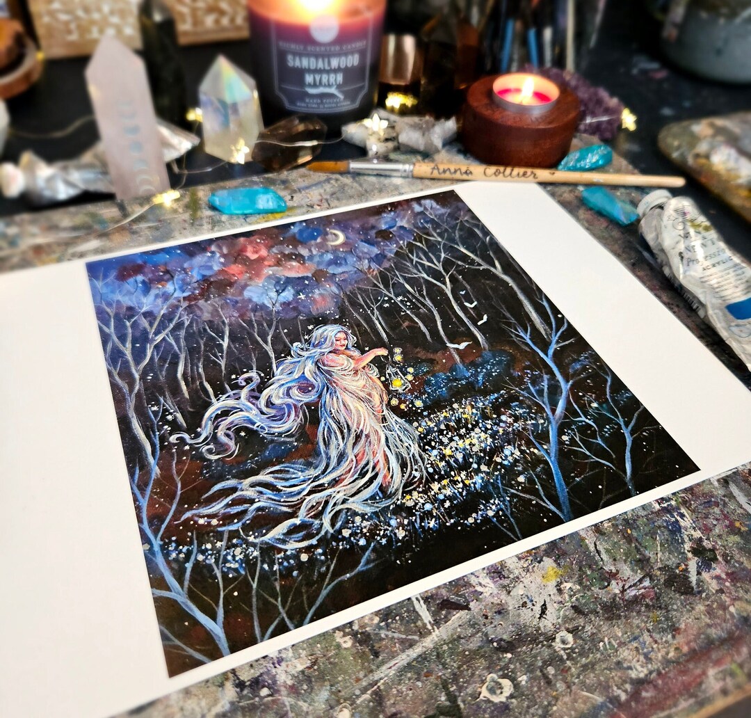 The Snow Queen PRINT, Winter Goddess Art, Divine Feminine, Ethereal and ...