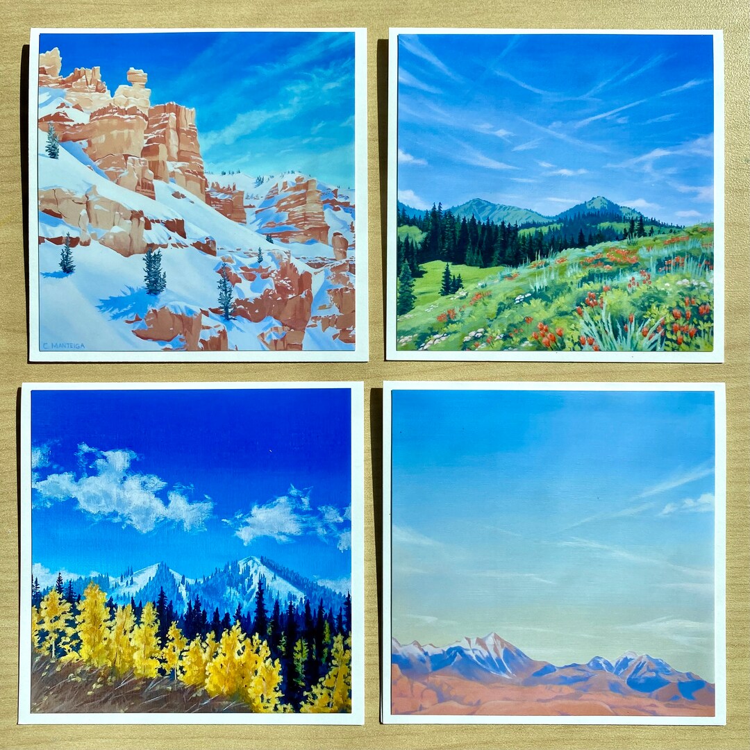 Greeting Cards - Utah 4-pack - Etsy