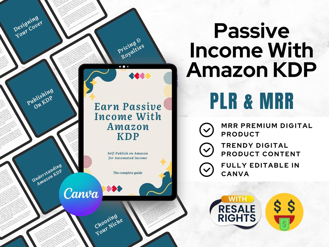 Earn Passive Income With Amazon KDP – Editable 44-page Ebook Canva ...