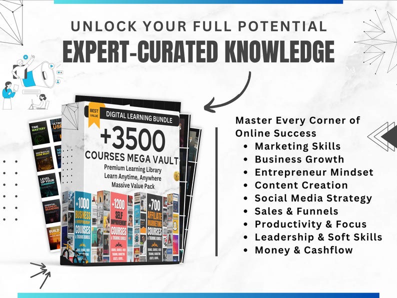 3500+ Digital Learning Bundle | Courses Mega Vault Library | Business ...